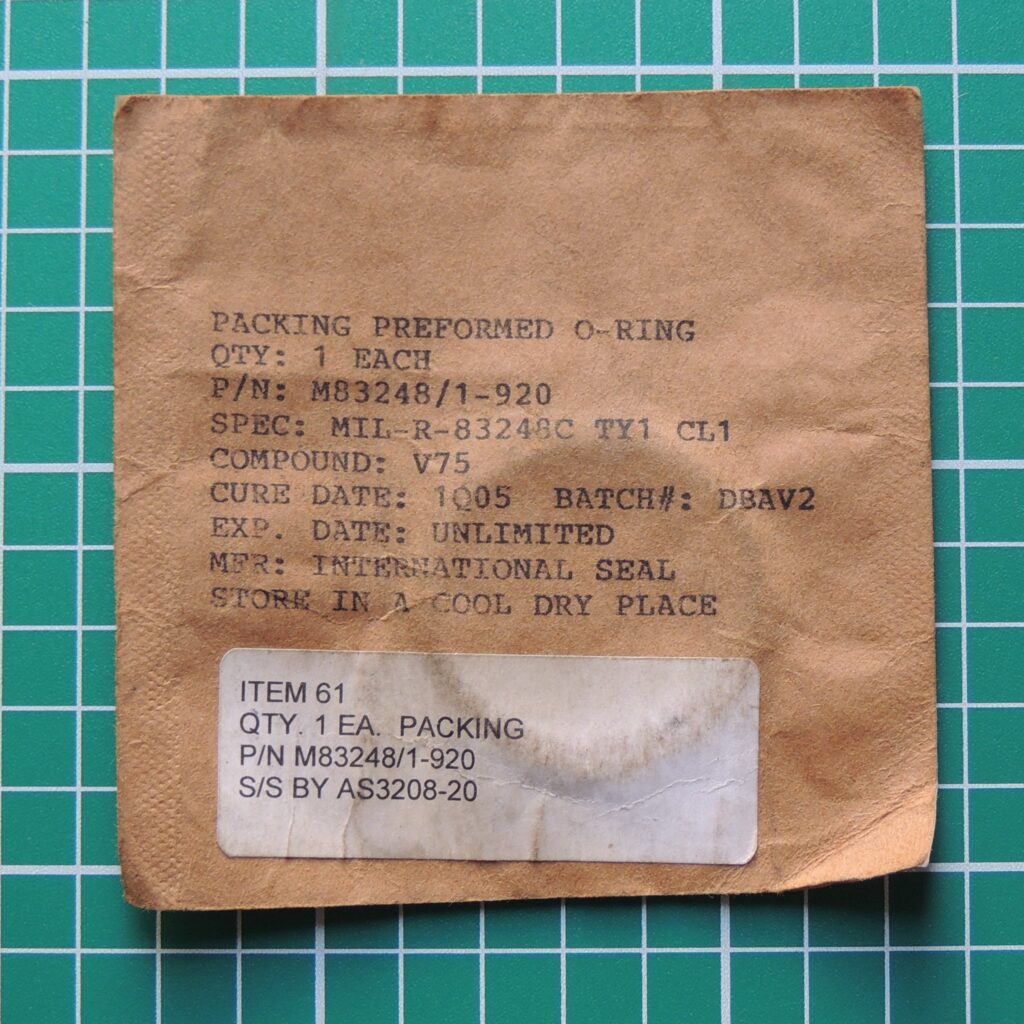 Packing PN: M83248-1-920 - Aeromkt - Tudo para aeronaves